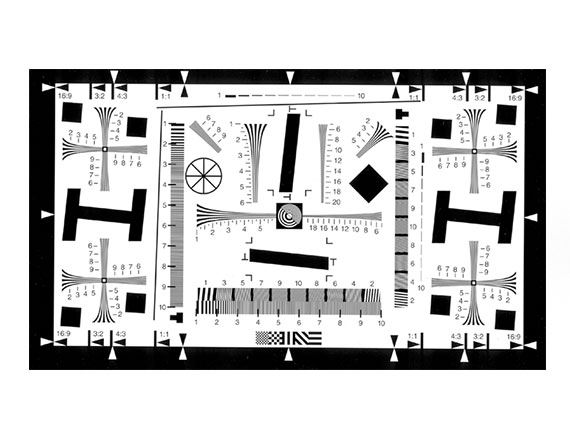 2X - Enhanced I3A/ISO 12233 Digital Camera Resolution Test Chart