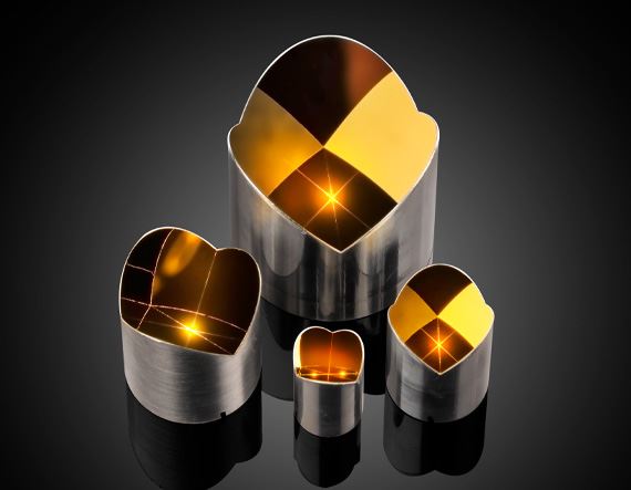 12.7mm Dia., 10 Arcsec, Bare Gold Replicated Hollow Metal Retroreflector